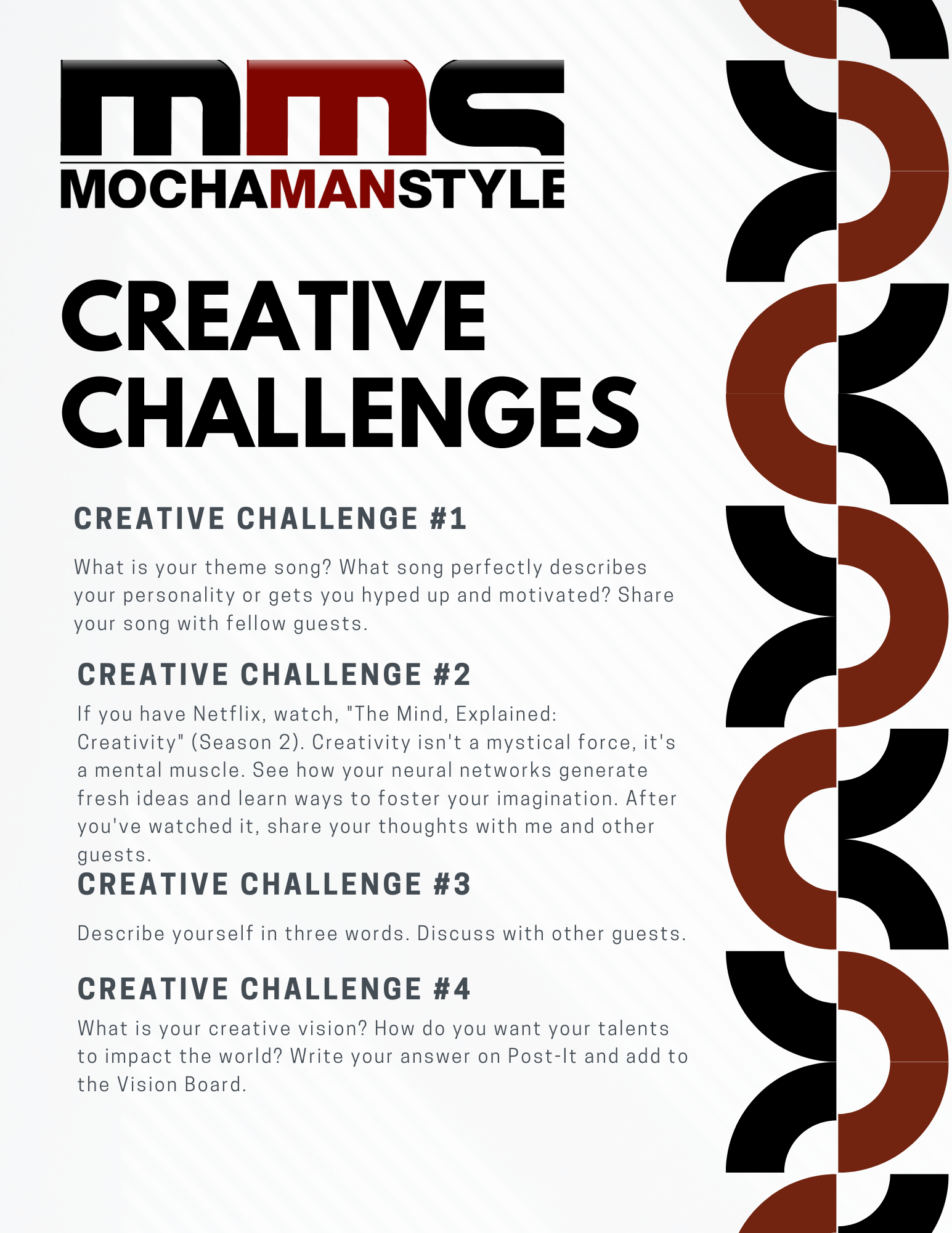 Mocha Man Style Networking Mixer for Creative People - Mocha Man Style