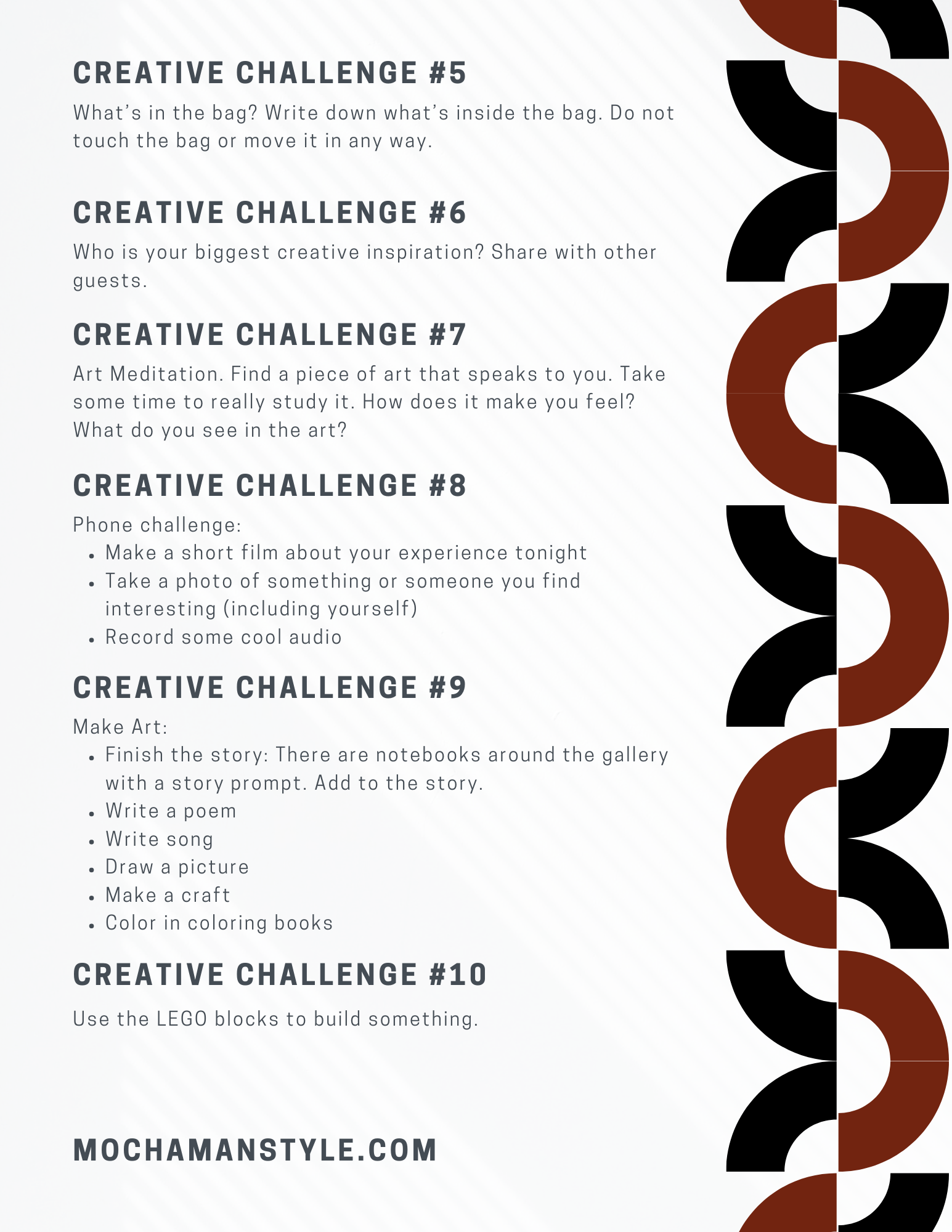 Mocha Man Style Networking Mixer for Creative People - Mocha Man Style